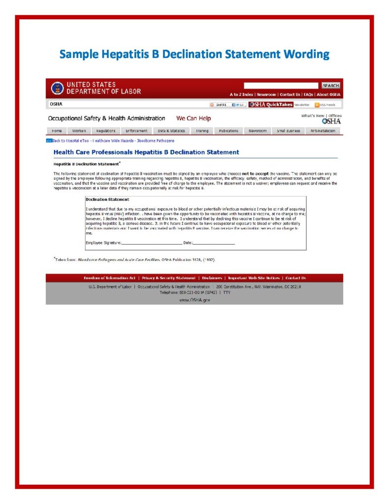 Bloodborne Pathogen Training Resources